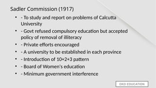 Evolution of Education Policies in India (1854-1944) | PPTX