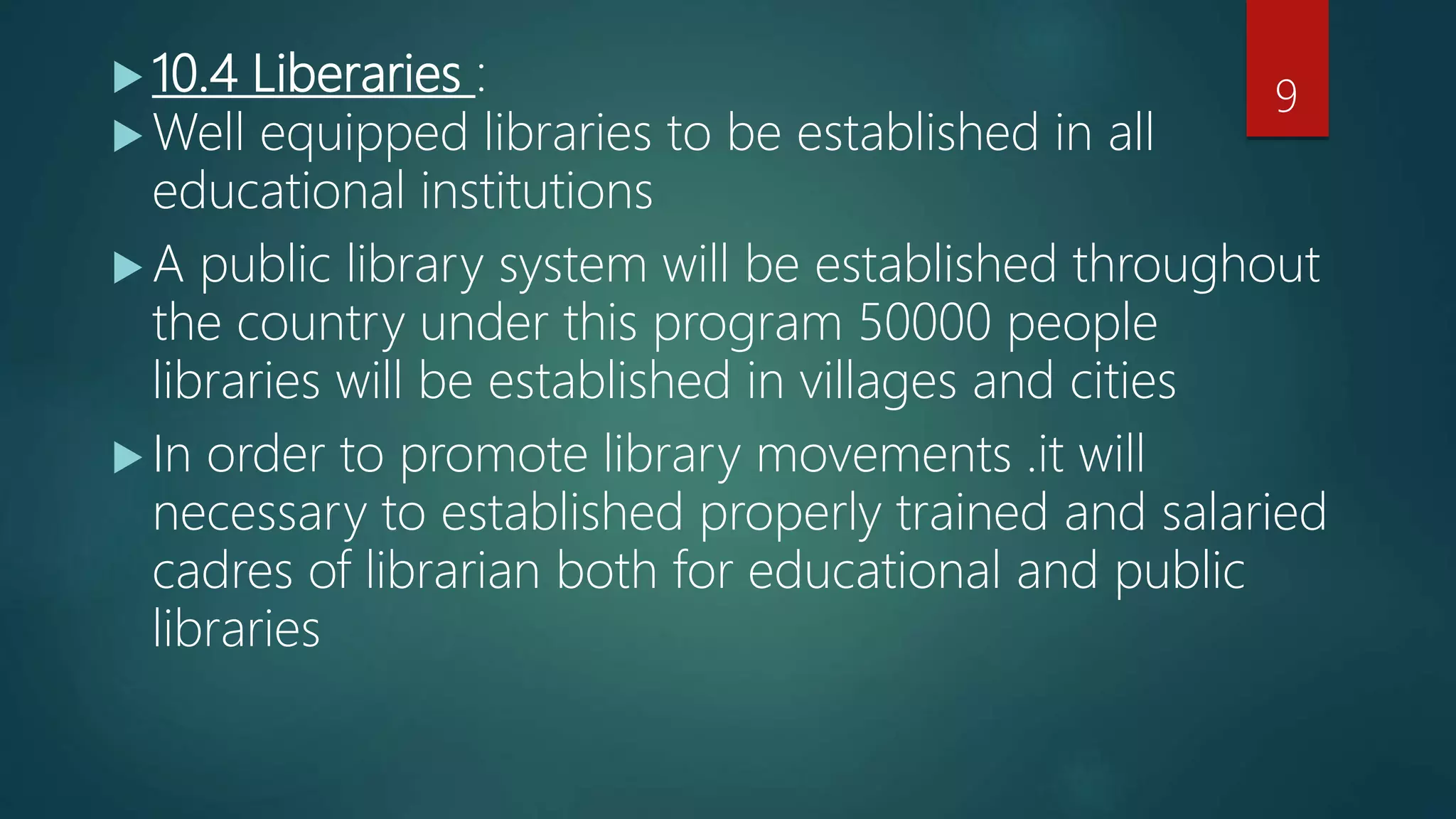 Education policy 1972 80 | PPTX