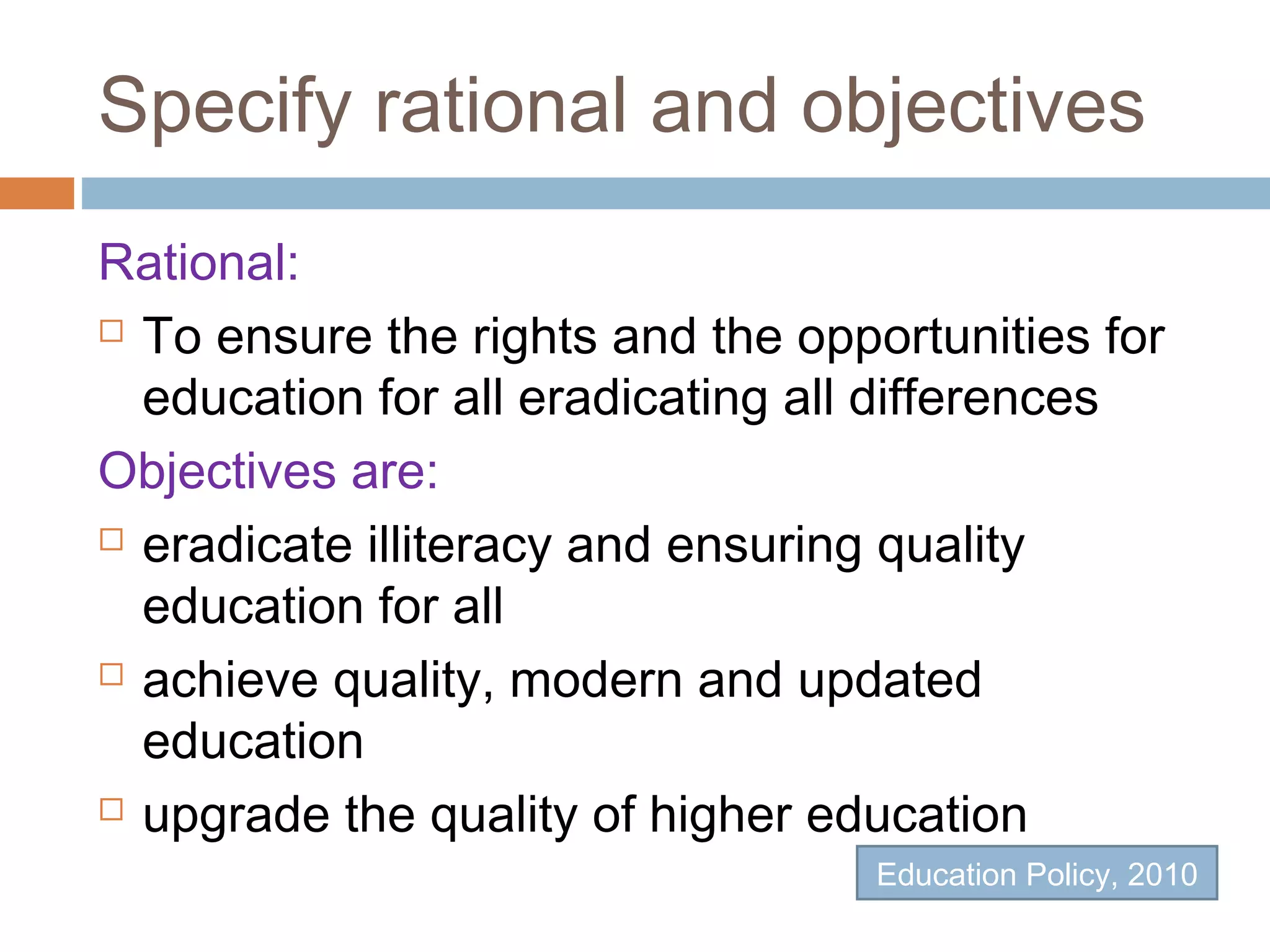 Education policy making process | PPT