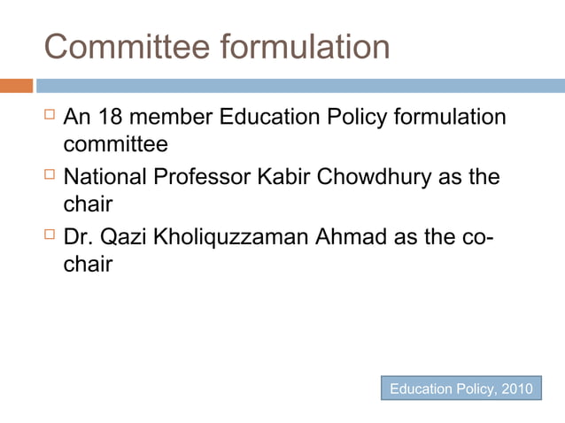 Education policy making process | PPT | Educational Assessment | Education