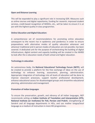 Education policy of india 2020 | PDF