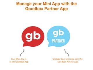 Goodbox Partner App | PPTX | Computing | Technology & Computing