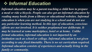 Education and its types. | PPTX