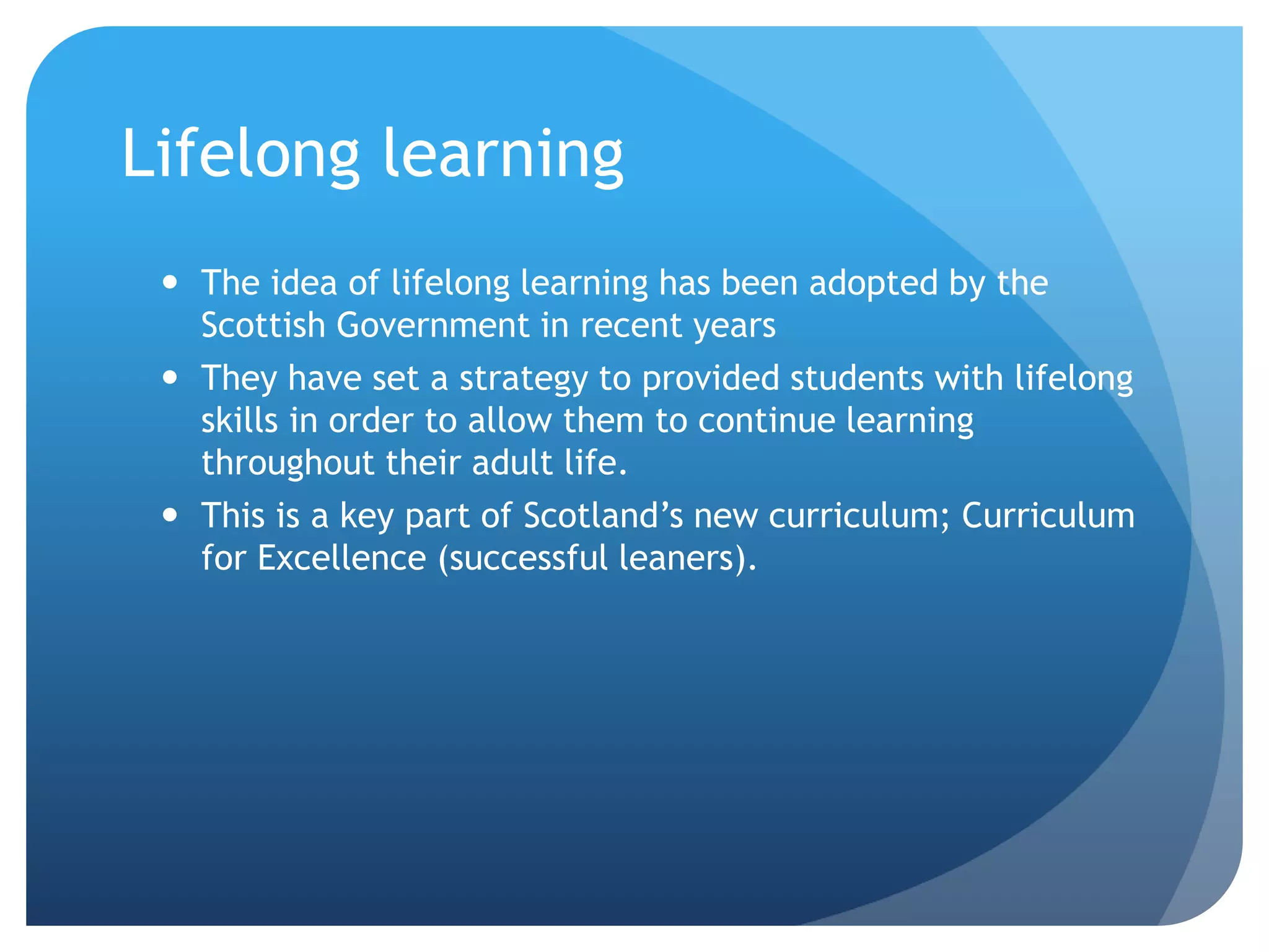 Education and lifelong learning | PPTX