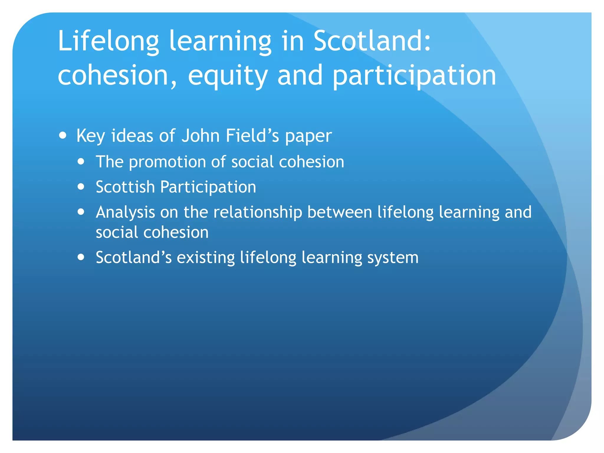 Education and lifelong learning | PPTX