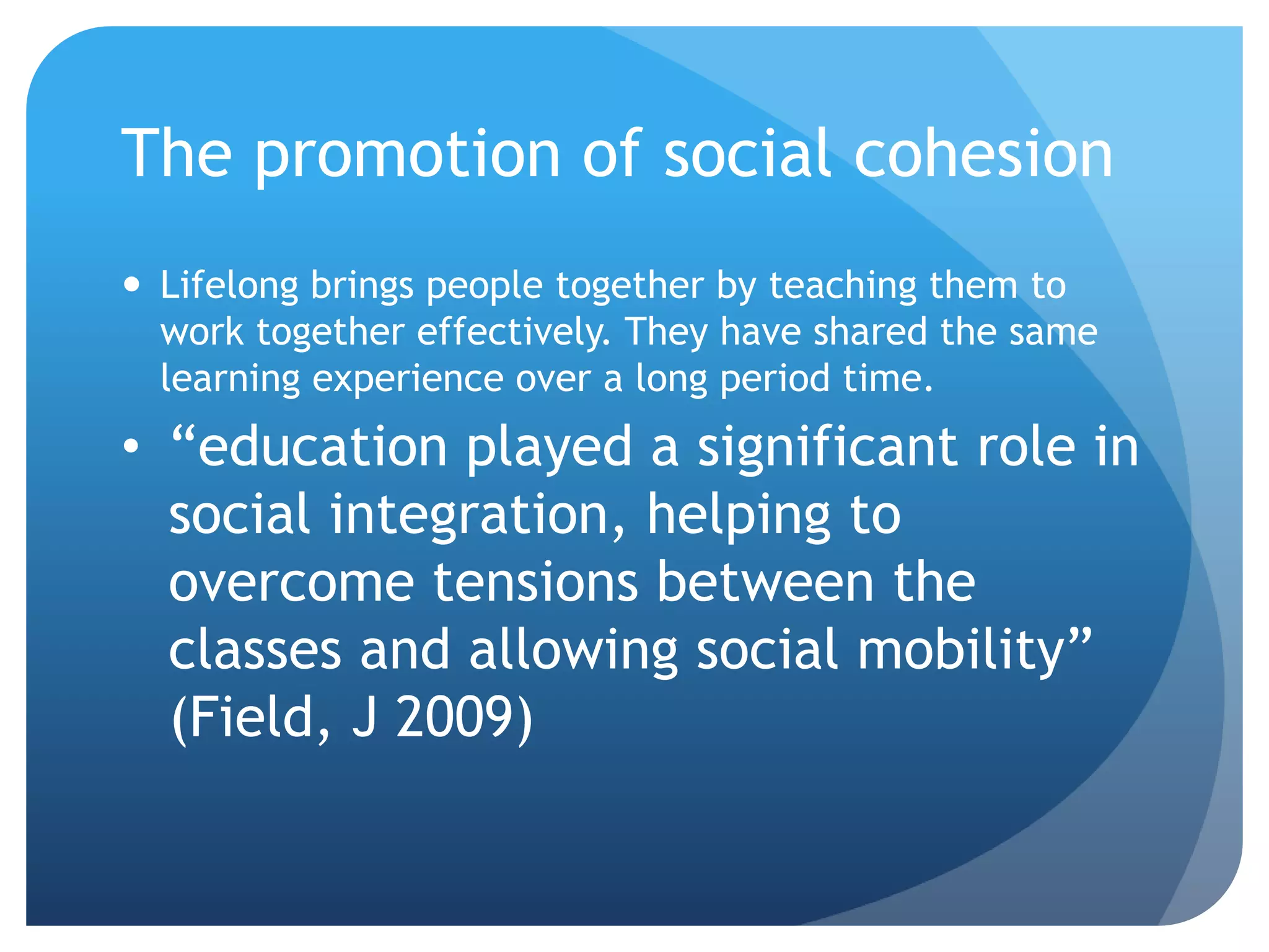 Education and lifelong learning | PPTX