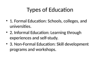 **"The Power of Education: Shaping the Future"** | PPTX