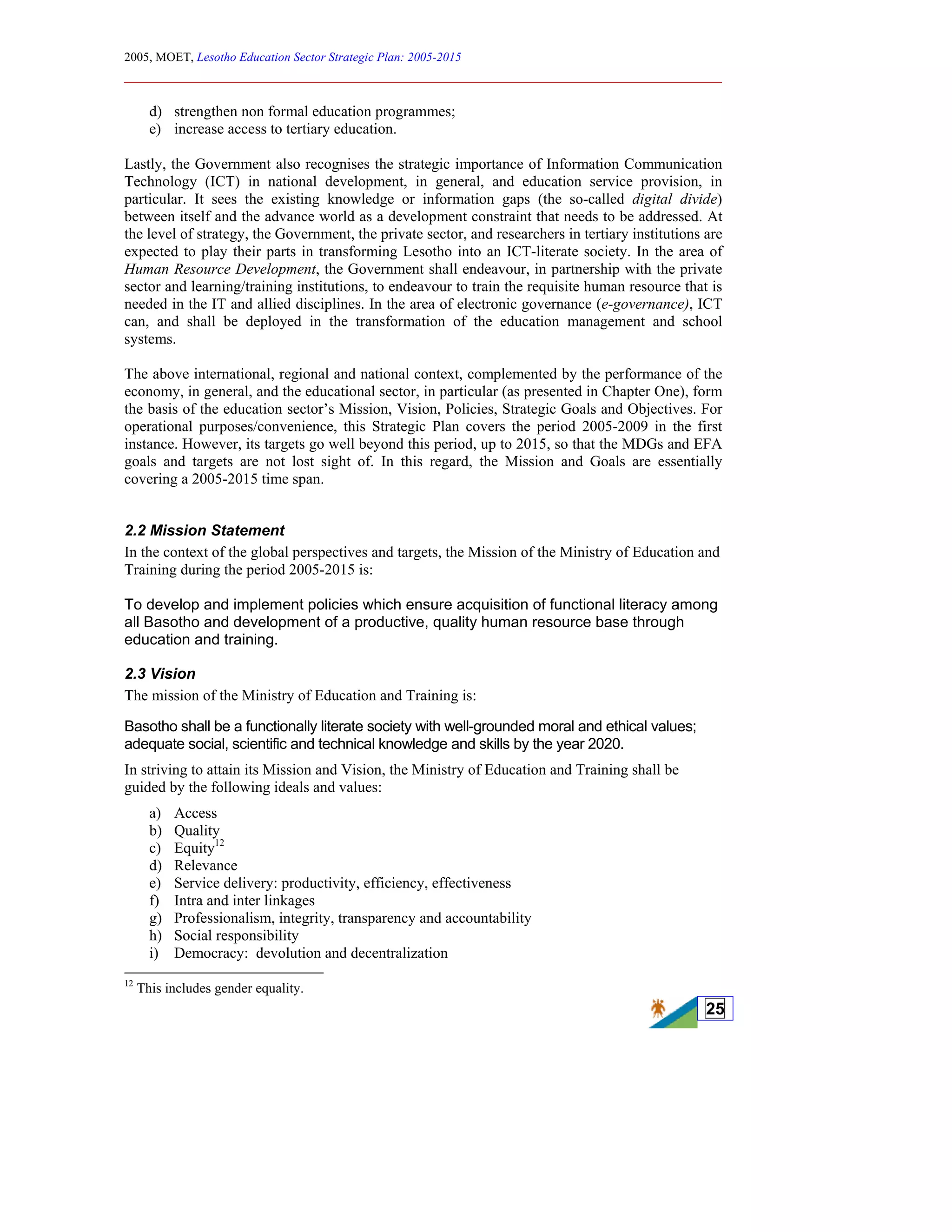Education sector strategic plan | PDF | Primary Education | Education