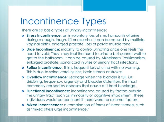 Education Series: Reference Guide to Incontinence | PPT
