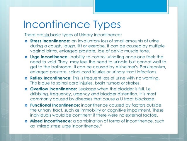 Education Series Reference Guide To Incontinence