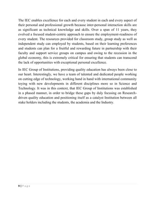 Project report On Service marketing mix of engineering collage (GNIT ...