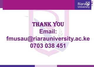 Education shaping innovation ecosystem by prof. felix musau | PPT