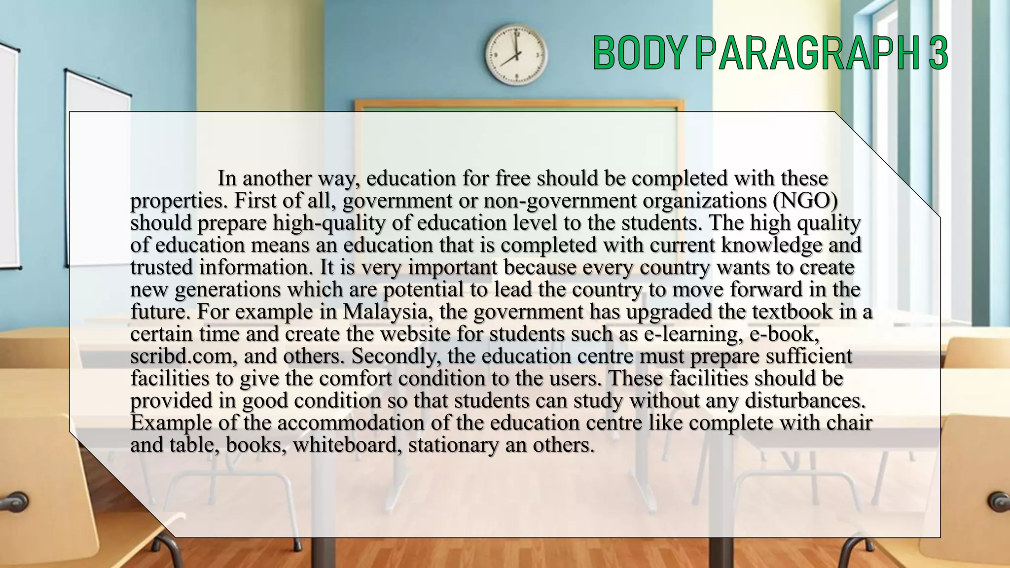 Education should be free for everyone | PDF
