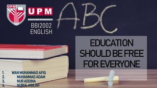 Education should be free for everyone | PDF