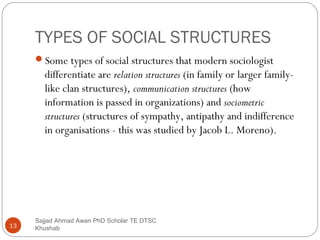 Education, social structure and development by Sajjad Awan PhD Scholar ...