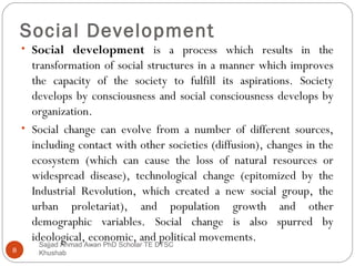 Education, social structure and development by Sajjad Awan PhD Scholar ...