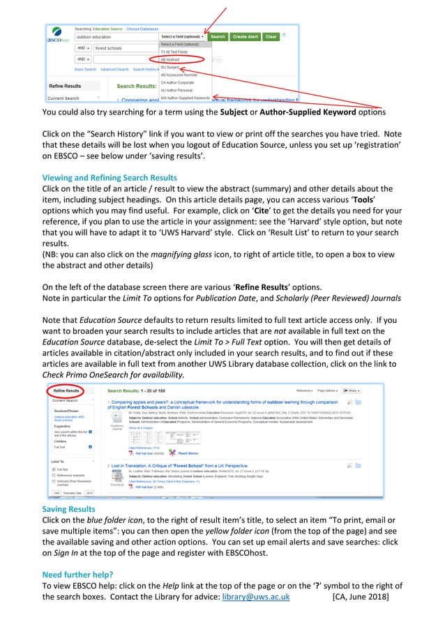 Education Source (EBSCO) Guide | PDF