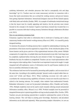 Cognitive Load Theory. | DOCX