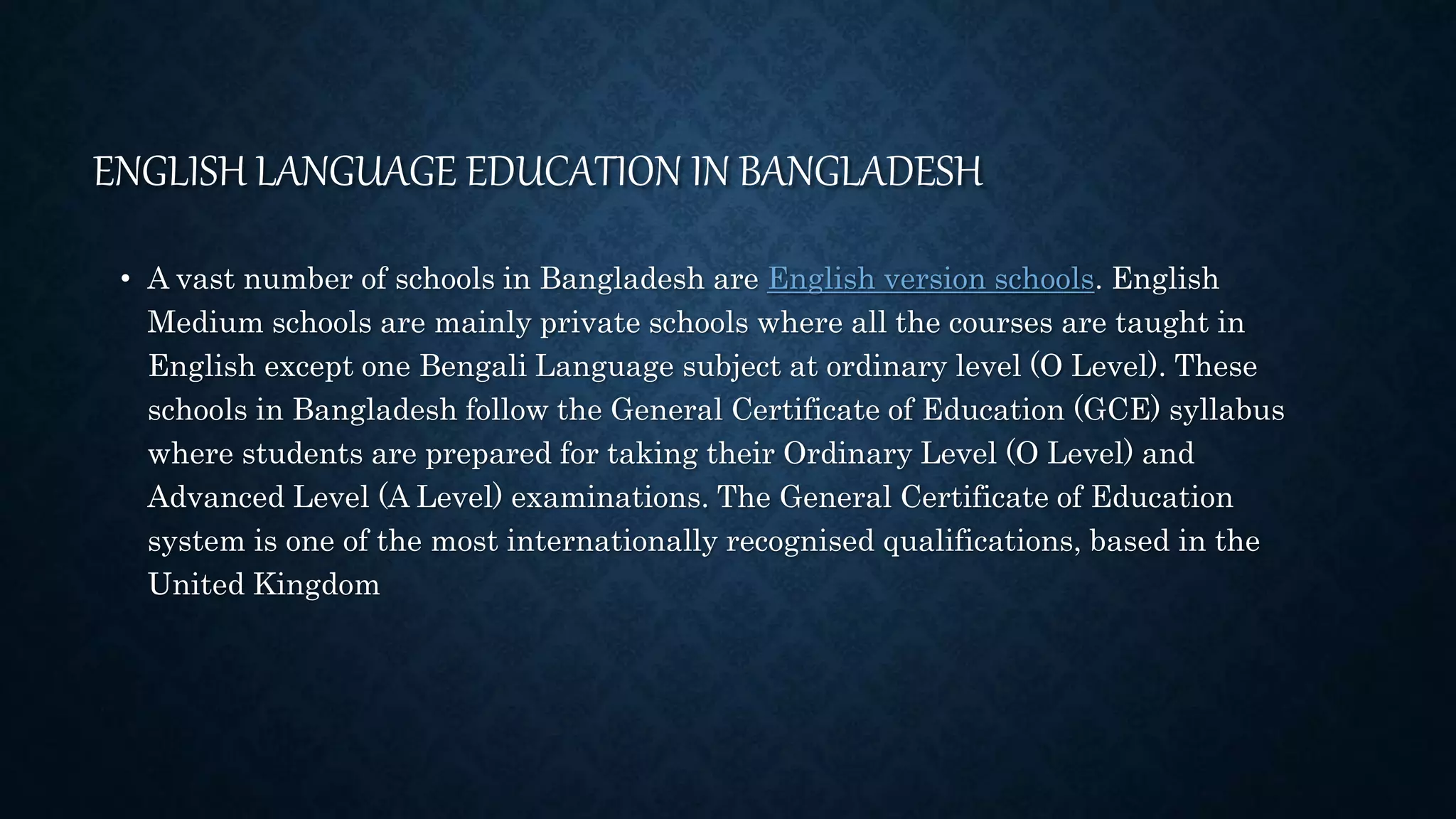 Education system in bangladesh | PPTX