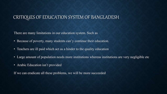 Education system in bangladesh | PPTX
