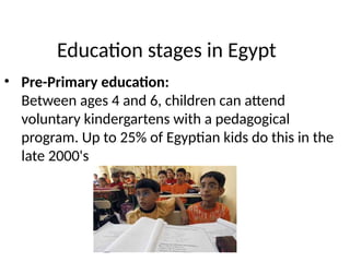 Education system in Egypt. A power point | PPTX