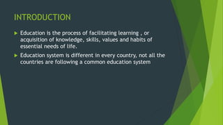 Education system in india 2018 | PPTX | Education industry | Industries