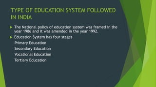 Education system in india 2018 | PPTX