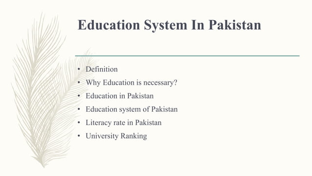 Education system in Pakistan | PPTX | Secondary Education | Education
