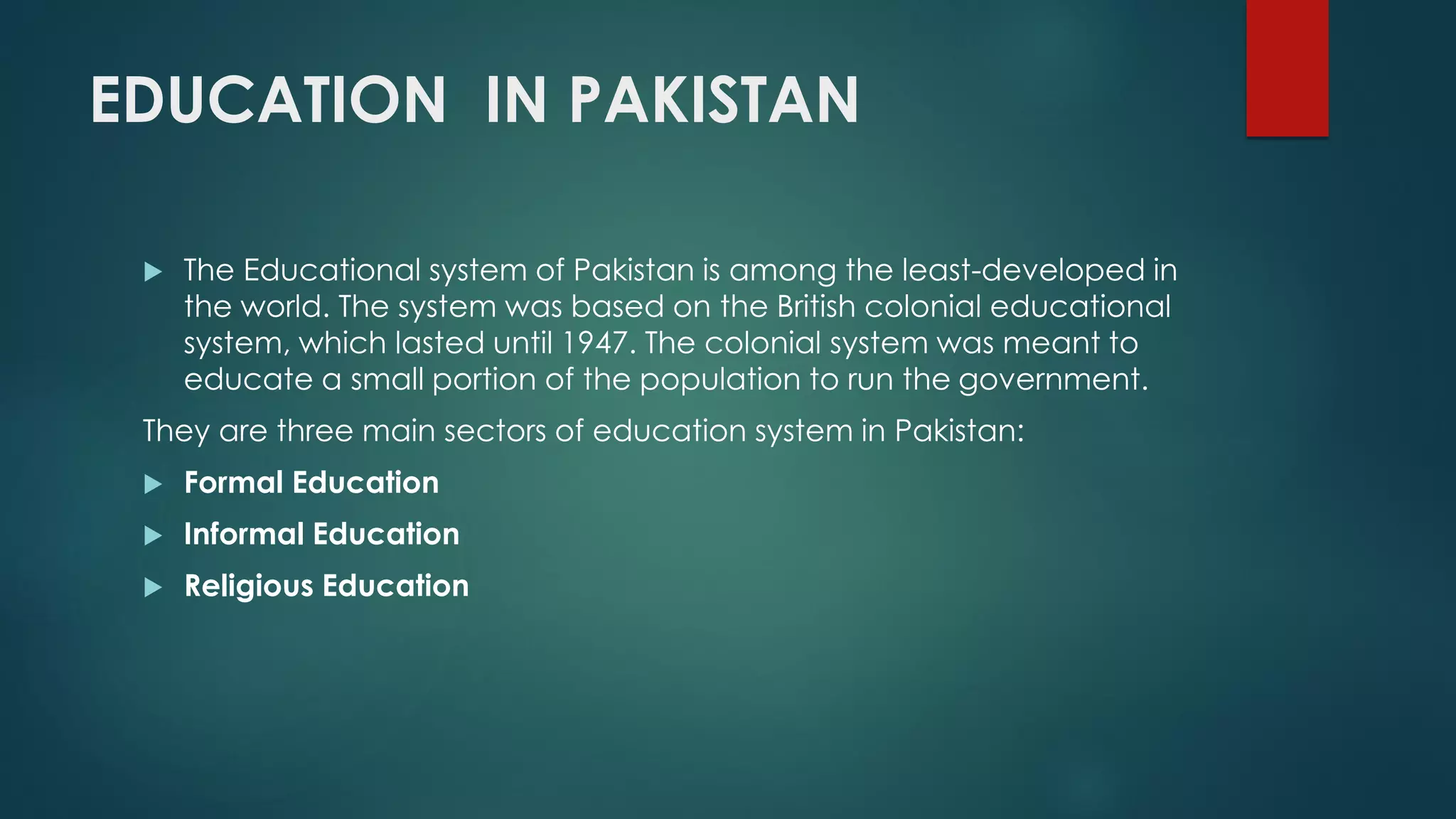 Education system in pakistan | PPT
