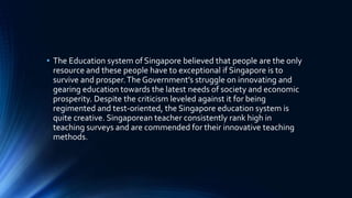 Education system in singapore. | PPTX