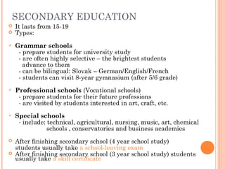 Education system in slovakia | PPT
