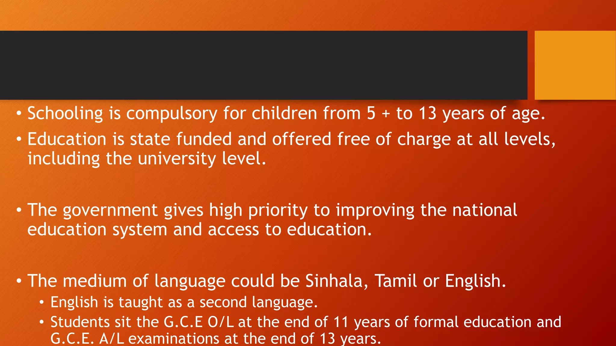 Education system in sri lanka | PPTX
