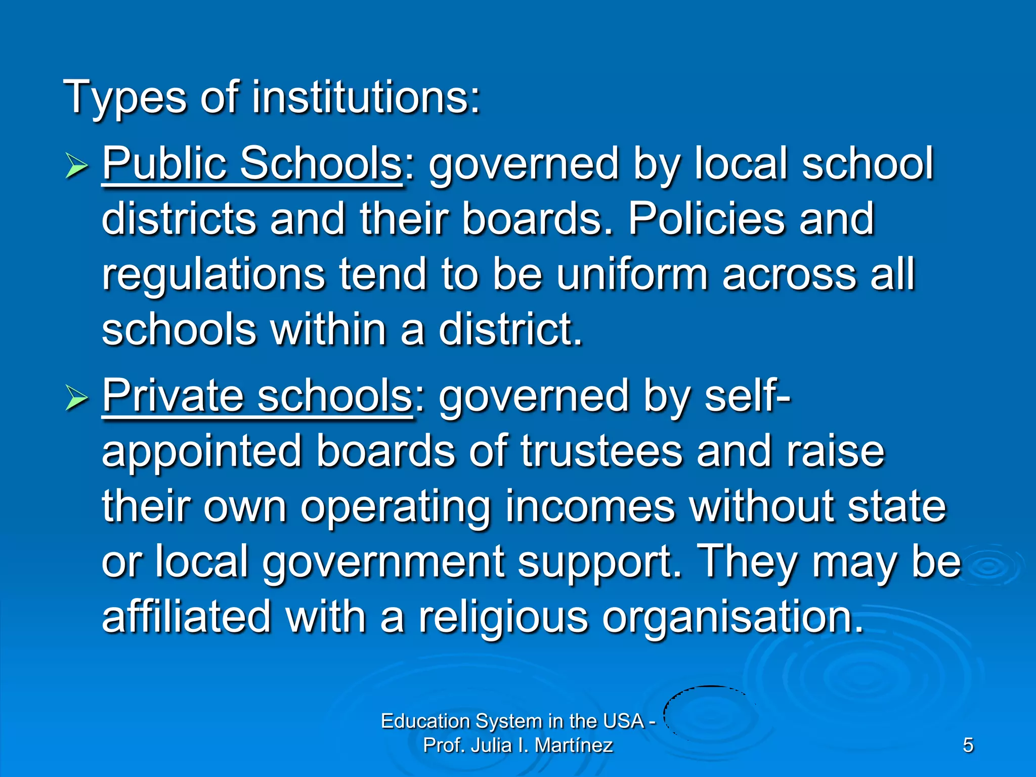 Education system in the USA | PPSX