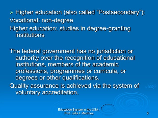 Education system in the USA | PPSX