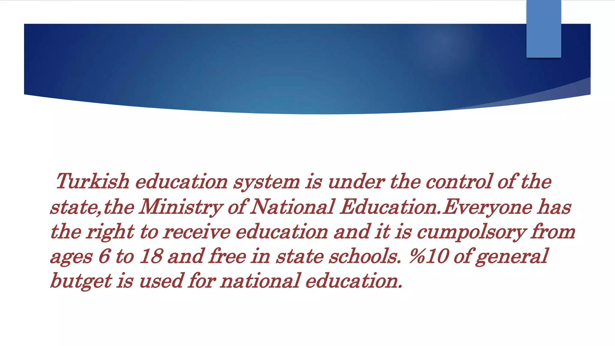 Education system in turkey | PPTX