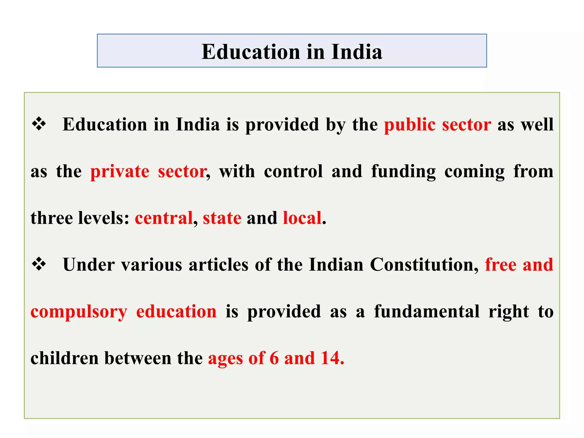 Education system of india | PPTX