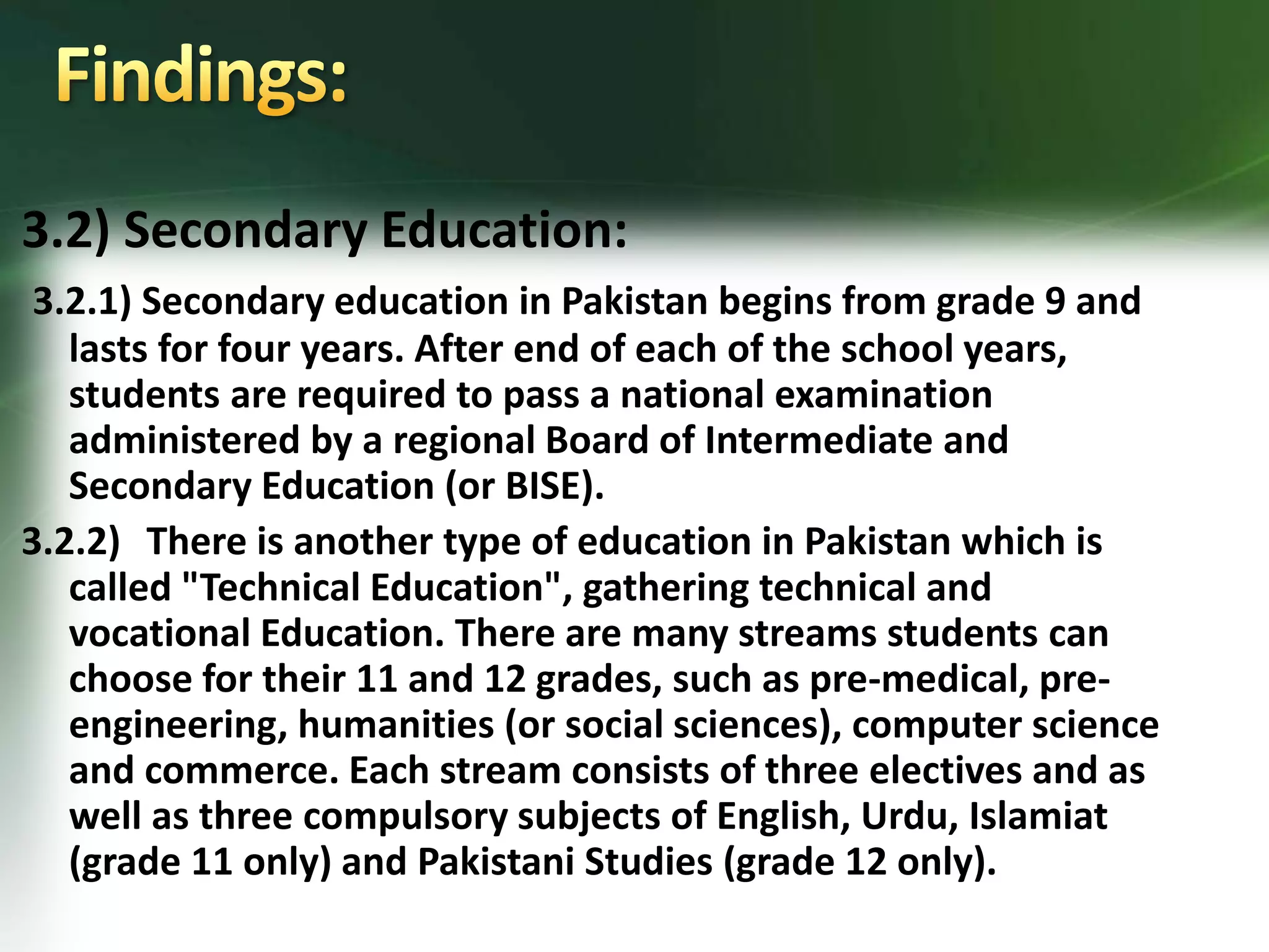 Education system of pakistan by balawalsarao | PPTX