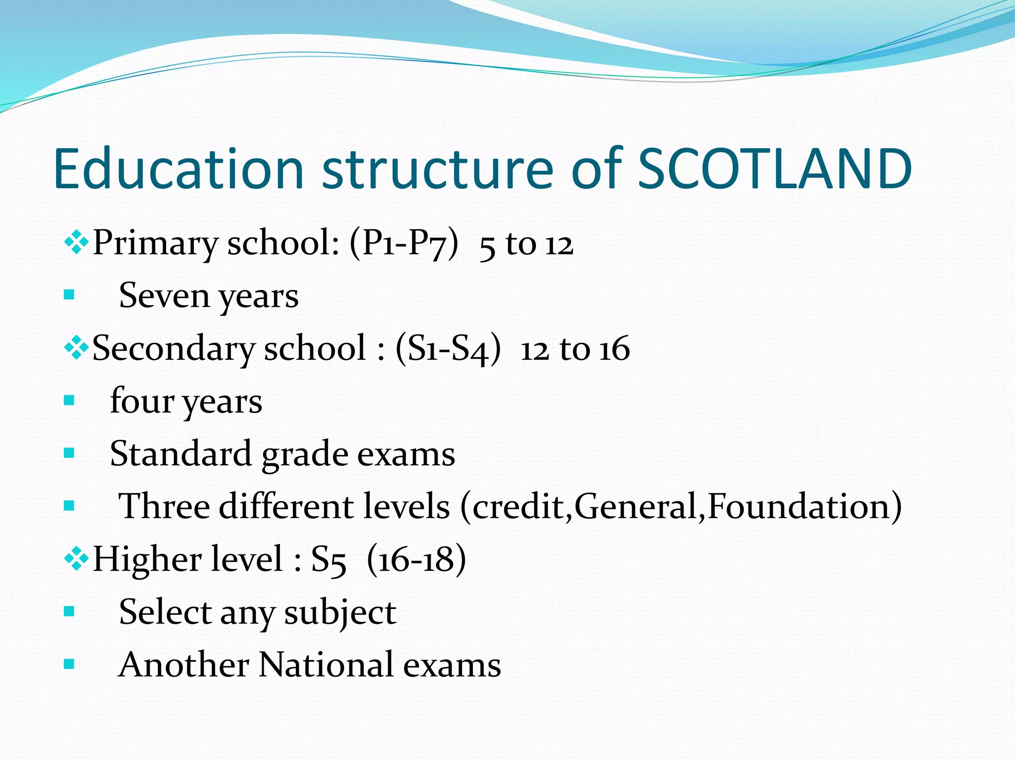 Education system of Pakistan and scotland | PPTX