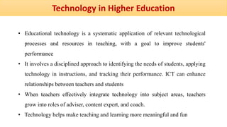 Role of ICT in Higher Education | PPTX