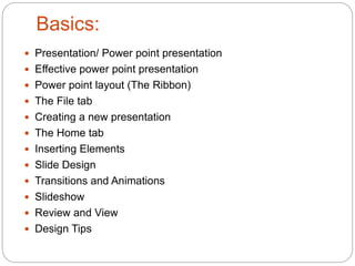 power point presentation | PPTX