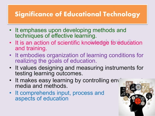 Education technology - Concept, meaning, definition, Characteristics, Function, Principles ...