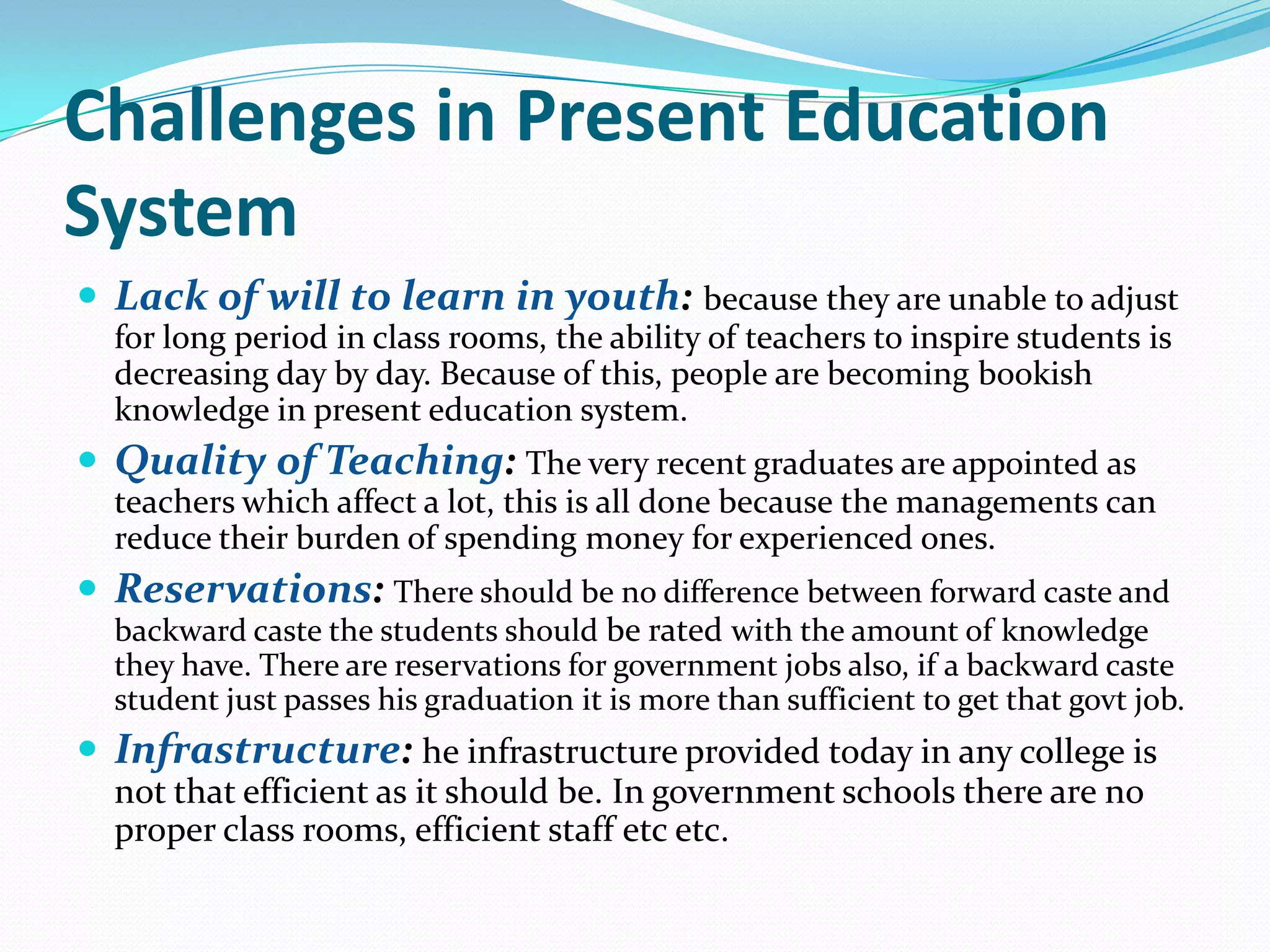 Education today ppt | PPTX