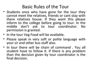 Education tour management | PPT