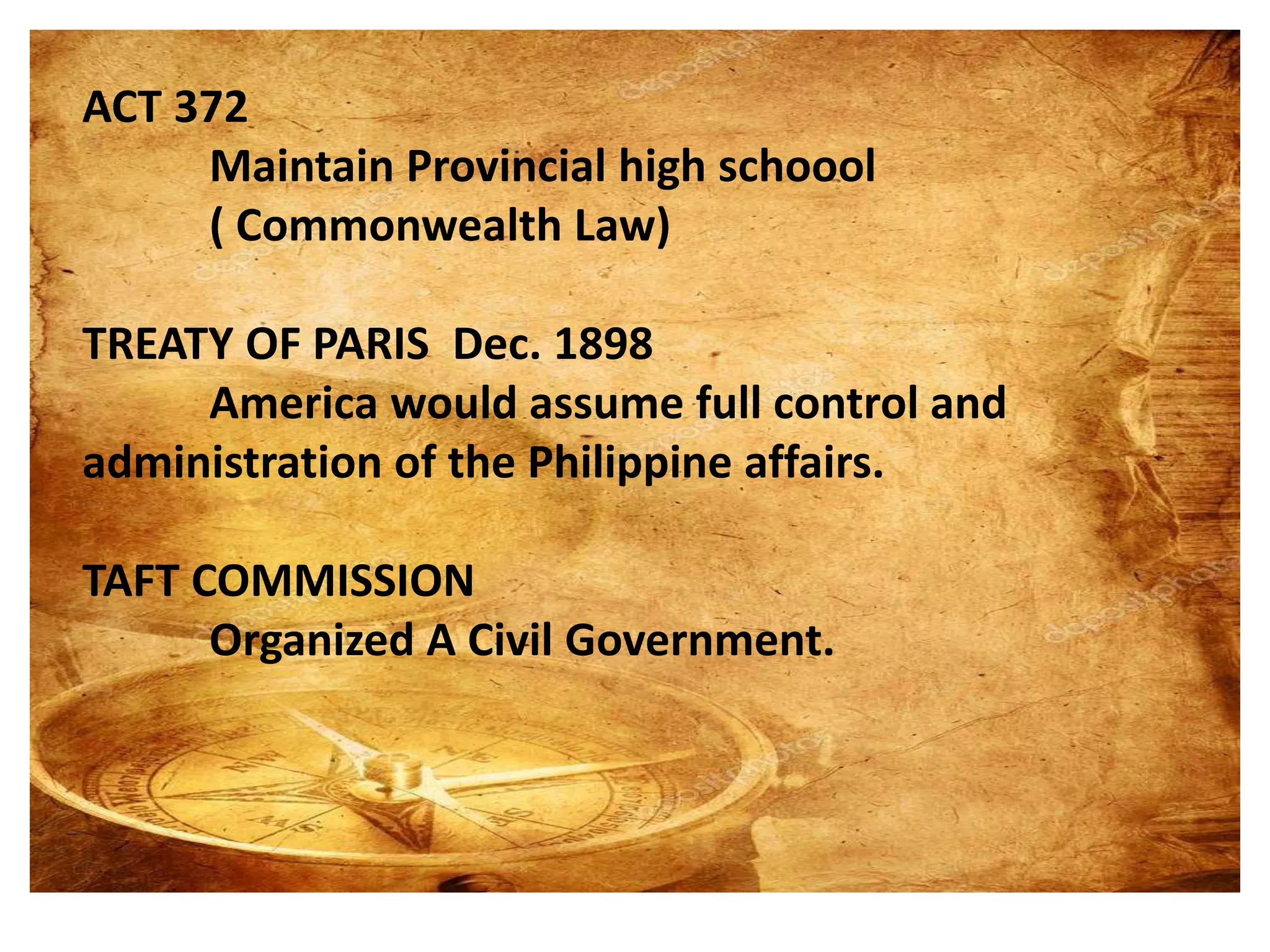 Education under the american regime | PPTX