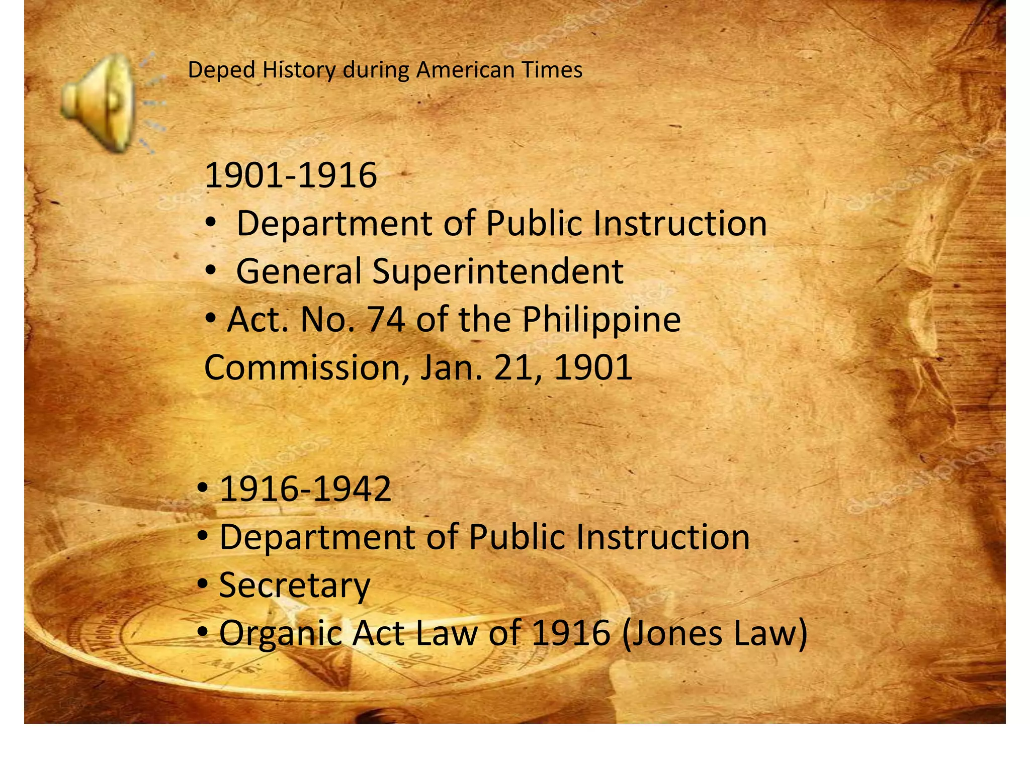 Education under the american regime | PPTX