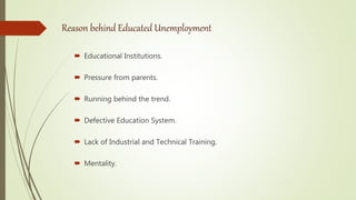 Education unemployment | PPTX