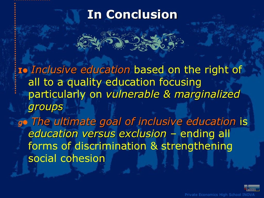 Education Versus Exclusion - made by students of Inova