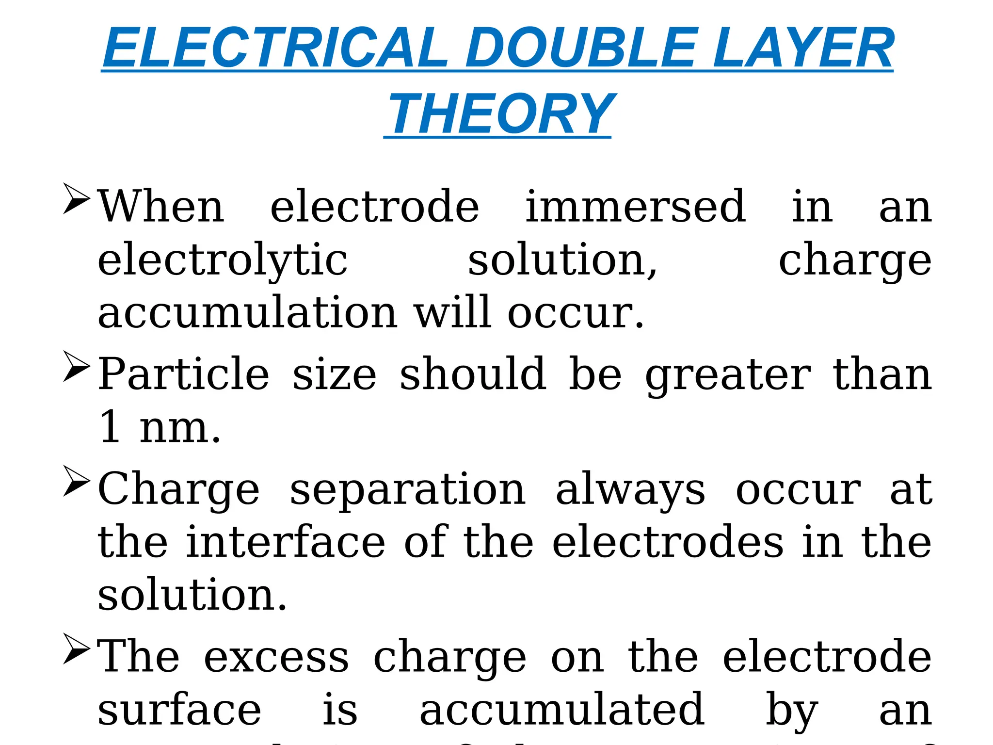 Electrical Double Layer and its Uses batry | PPTX
