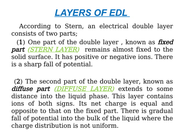 Electrical Double Layer and its Uses batry | PPTX