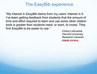 EasyBib - Instructional presentation for educators | PPT